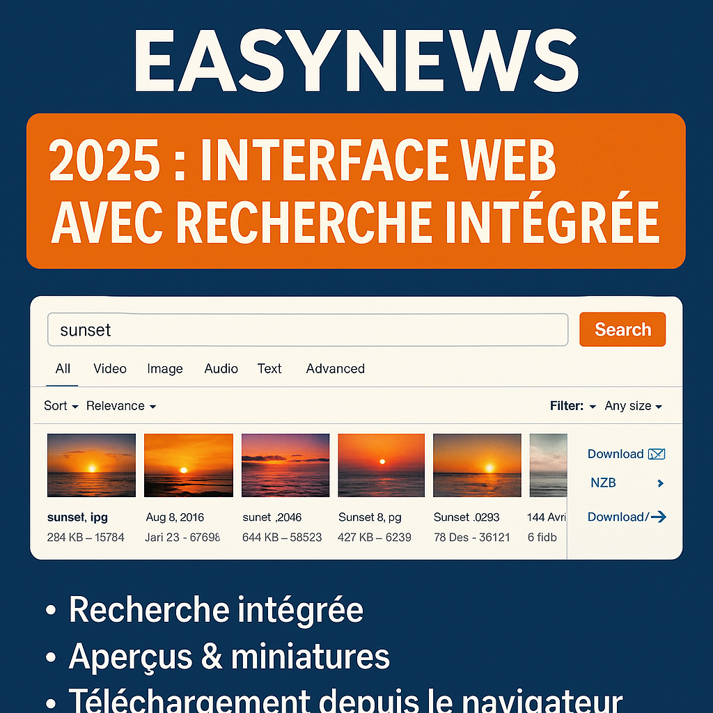 Easynews 2025 : Interface web Usenet avec recherche intégrée – Test ...